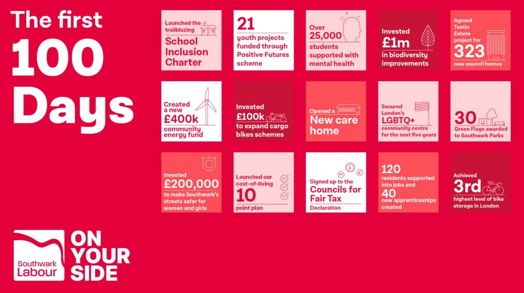 Southwark Labour: 100 days of our new administration - Southwark Labour